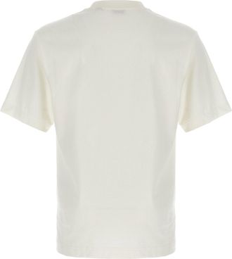 Burberry Logo Cross-Stitch T-Shirt - Cream