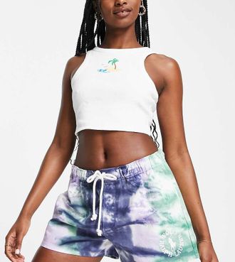 Polo Ralph Lauren x ASOS - Collaboration exclusive - Short densemble en coton &agrave; logo - Imprim&eacute; tie-dye-Multicolore