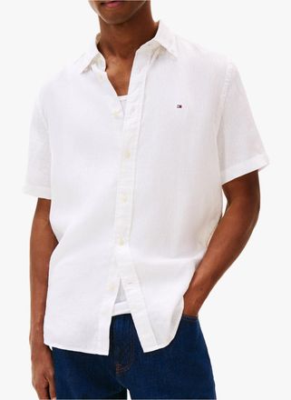 Tommy Hilfiger Chemise droite &agrave; logo en lin