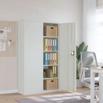 vidaXL Aktenschrank Hellgrau 105x40x180 cm Stahl vidaXL