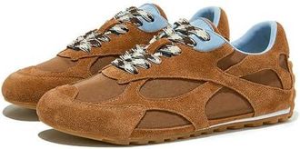 Generic NYSBH Chaussures de sport plates pour femme avec bloc de couleurs - Chaussures dentra&icirc;nement antid&eacute;rapantes avec bout inclin&eacute; - Grande taille, marron,