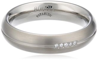 Boccia Damen-Ring You & me Titan Diamant (0.025 ct) Brillantschliff wei&szlig; Gr. 57 (18.1) - 0130-0357