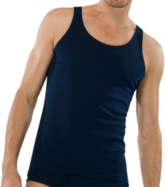 Schiesser Maillots de corps Homme - Bleu - Blau (815-navy) - FR : 5 (Taille Fabricant : M)