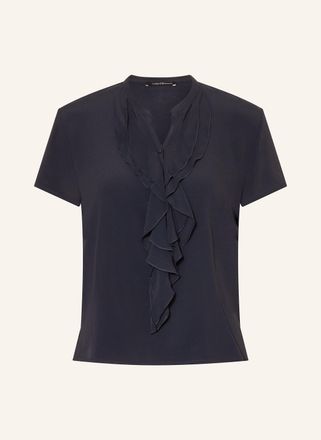 Luisa Cerano Luisa Cerano Blusenshirt Im Materialmix Mit Seide blau