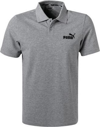 Puma Herren Polo-Shirt grau Baumwoll-Piqué
