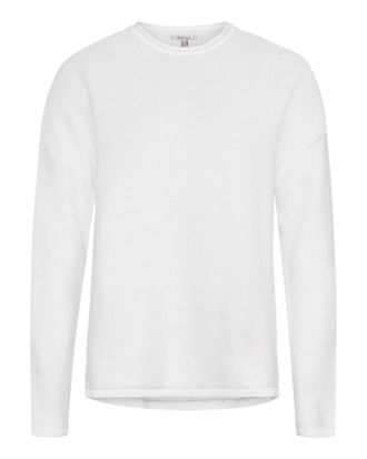 Barbour Leichter Damen-Pullover mit O-Neck und Seitenschlitzen in