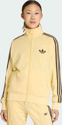 adidas Originals Firebird - Haut de surv&ecirc;tement ample - Jaune-Orange