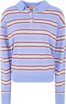 Guest In Residence Polo Collegiate Stripe Collegiate Stripe Polo