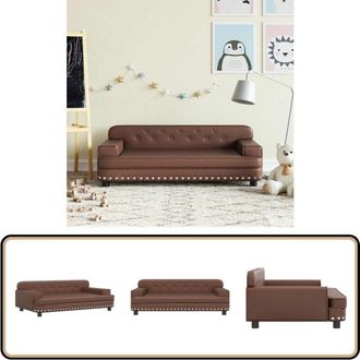 vidaXL Vidaxl - Canapé pour enfants marron 90x53x30 cm similicuir - Canapé Enfant - Mobilier Bébé - Meubles Enfant - Canapé Miniature - Décoration Chambre