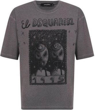 Dsquared2 DSquared2 - El T-Shirt f&uuml;r Herren, lose Passform (Anthrazit)