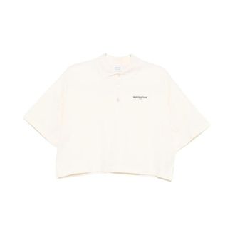 Maison Kitsun&eacute; Paris Oversize Polo - - Tops - Damen - Beige - L
