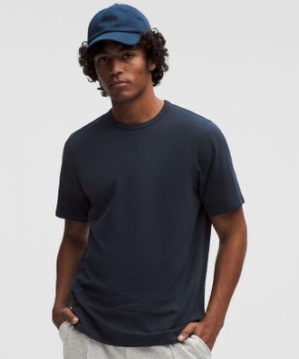 lululemon T-Shirt &agrave; coupe classique en coton biologique pour Hommes - Bleu - Taille 2XL