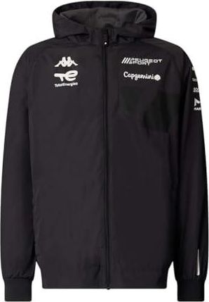 Kappa Veste Asteozip Noire, F1, Homme (FR/ES, Alpha/lettres, L, Taille normale, Taille normale, Noir)