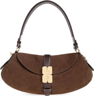 Ganni Femme, Sacs, Brun, Taille: ONE Size Sac bandouli&egrave;re en cuir &eacute;cologique