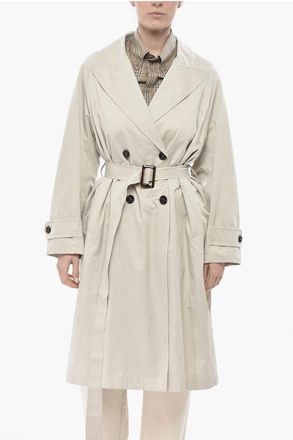 Palt&ograve; Double-Breasted Cotton-Blend Trench MARCELLA STAR size 40