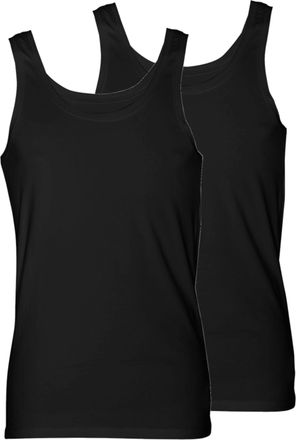 Lovable LVB Unterhemd aus Bio-Baumwolle Bio Cotton Bi-pack Herren x2, Schwarz, 6/XL