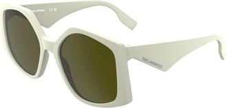 Karl Lagerfeld Femme, Accessoires, Blanc, Taille: ONE Size Kl6208S-105 Lunettes de soleil