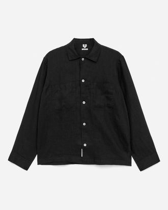 Arket Lockeres Leinenhemd -Schwarz