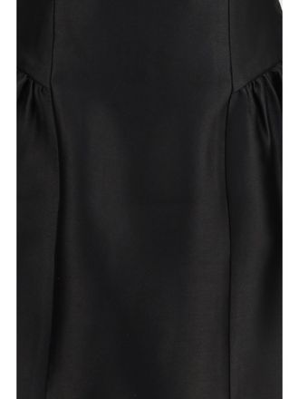 Self Portrait Taffeta Boat Neck Dress - Black