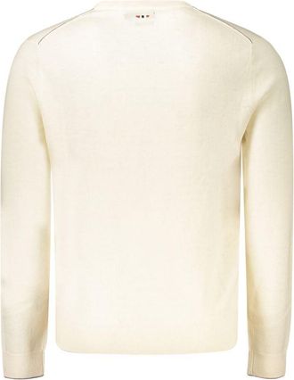 Napapijri Logo-Embroidered Wool Sweater - White