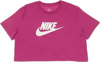 Nike Cactus Flower Crop Icon Tee - - Sport - Damen - Rot - L
