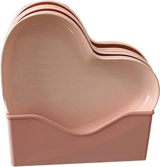 Generic Vielseitiges Serviertablett in Herzform, hochwertiges Kunststoff-K&uuml;chengeschirr, leicht, pflegeleicht, f&uuml;r Partys, Veranstaltungen (5 Tabletts inkl