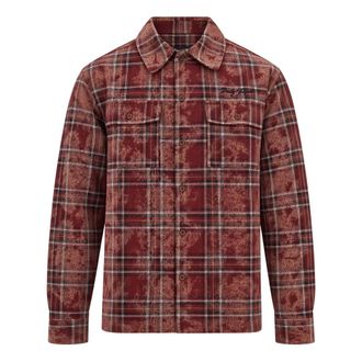 Daily Paper Clothing Chemise en flanelle &agrave; carreaux d&eacute;lav&eacute;s coupe boxy - Homme - Chemises - Brun - Taille: L