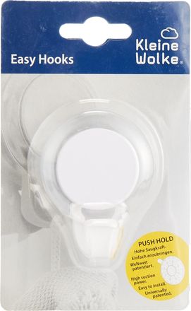 Kleine Wolke 5093114887 4 Saughaken Easy Hooks, Wandhaken, schneeweiß