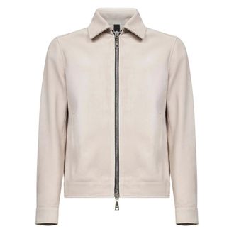 Tagliatore Homme, Vestes, Blanc, Taille: XL Leather Jacket