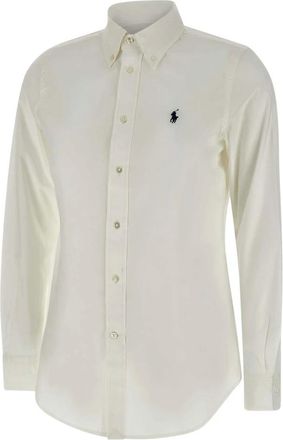 Polo Ralph Lauren Femme, Blouses et Chemises, Blanc, Taille: 46 FR Chemise Blanche Classique avec Broderie