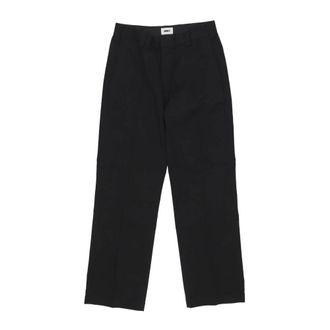 Obey Schwarze Twill Straight Leg Hose - - Trousers - Damen - Schwarzk - W30