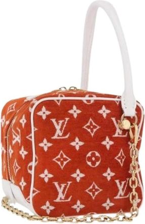 Louis Vuitton Sac &agrave; main vintage Monogram Denim Canvas Pre-owned - Femme - Pre-owned - Orange - Taille: ONE Size