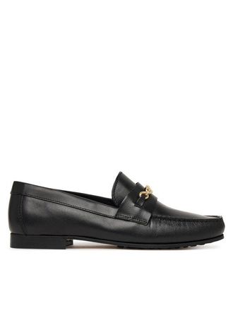 Tommy Hilfiger Slipper Th Chain Leather Loafer FW0FW08956 Schwarz