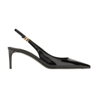 Dolce & Gabbana Pumps mit Slingback aus Lackleder - - Shoes - Damen - Schwarzk - 39 EU