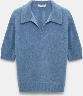 Dorothee Schumacher Pullover aus Merino-Kaschmir Mix mit Polokragen