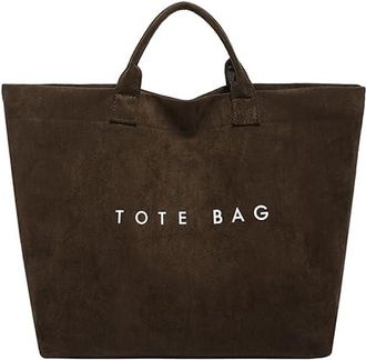 Generic KOBONA Sac Port&eacute; &eacute;paule Femme en Daim Suede Sac Cabas Grand Capacit&eacute; Sacs &agrave; Bandouli&egrave;re Fall Purse Slouch Bag Sacs Uni pour le travail, les courses, l