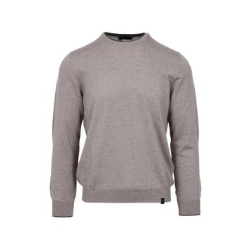 Fay Rundhalspullover - - Knitwear - Herren - Grau - L