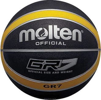 Molten BGR Farbiger Basketball schwarz Black/Yellow Gr&ouml;&szlig;e 7