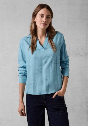 Cecil Langarmbluse in Melange Optik