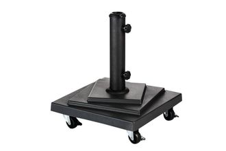 Hesperide Quadratischer Sonnenschirmst&auml;nder mit R&auml;dern Schwarz - 15 kg - Schwarz