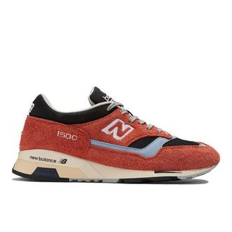 New Balance Unisexe MADE in UK 1500 en Orange/Noir/Bleu/Jaune, Su&egrave;de/Mesh, Taille 43 Large