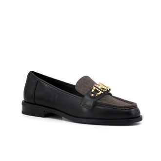 Michael Kors Mocassin Tiegan en cuir et logo - Femme - Chaussures - Noir - Taille: 39 1/2 EU