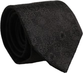 Dolce & Gabbana Silk Geometric Jacquard Necktie - Black