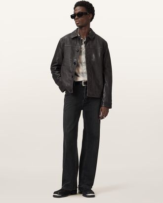AllSaints Nates - Jacke in Braun-Brown