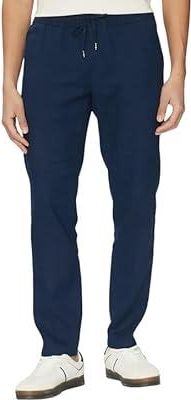 Tommy Hilfiger Harlem Sorona Linen MW0MW38801 Chino, Bleu, 34W/32L, Bleu (Night Sky), 34 W/32 L