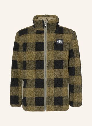 Calvin Klein Teddyfell-Jacke gruen