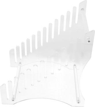 NUOBESTY Acryl Schallplattenst&auml;nder Transparent Mehrstufiges Vinyl Display Regal f&uuml;r Desktop Gro&szlig;es Fassungsverm&ouml;gen Stabiler Organizer f&uuml;r Schallplatten CDs F