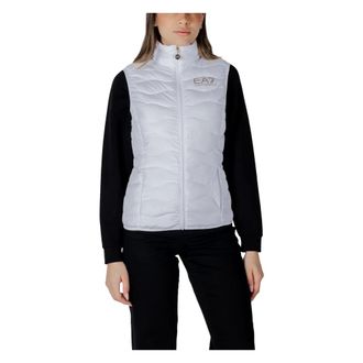 Emporio Armani Emporio Armani Ea7, Femme, Vestes, Blanc, Taille: 42 FR Veste zipp&eacute;e sans manches &agrave; col roul&eacute;