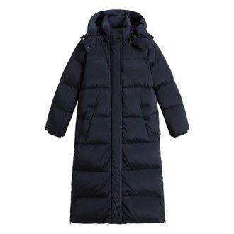 Woolrich Blaue Daunenjacke Wasserabweisend Winddicht - - Coats - Damen - Blau - XL