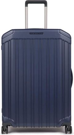 Piquadro unisex, Valises, Bleu, Taille: ONE Size Trolley medio 4 ruote in policarbonato